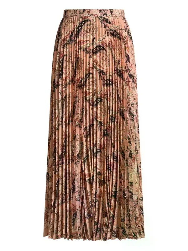 Etro Paisley-print Maxi Skirt - Pink
