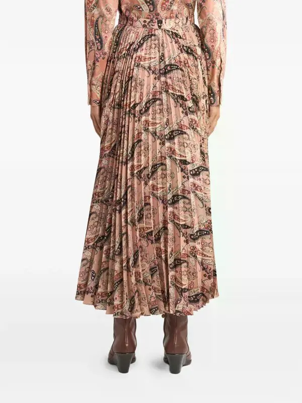 Etro Paisley-print Maxi Skirt - Pink