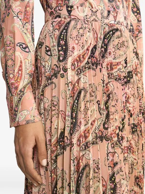 Etro Paisley-print Maxi Skirt - Pink