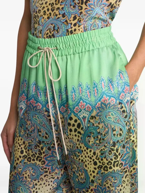 Etro Wide-leg Paisley And Animal Print Trousers
