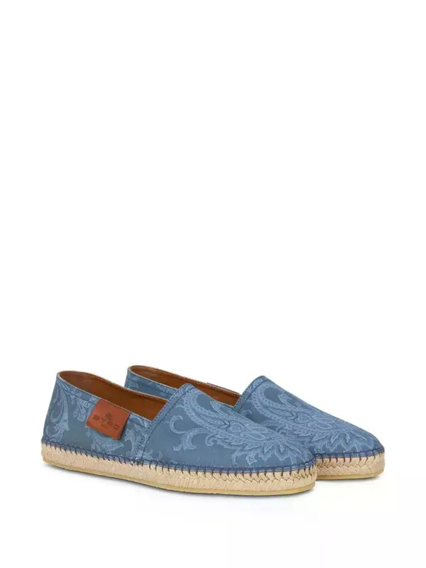 Etro Canvas Espadrilles With Paisley Motif - Blue