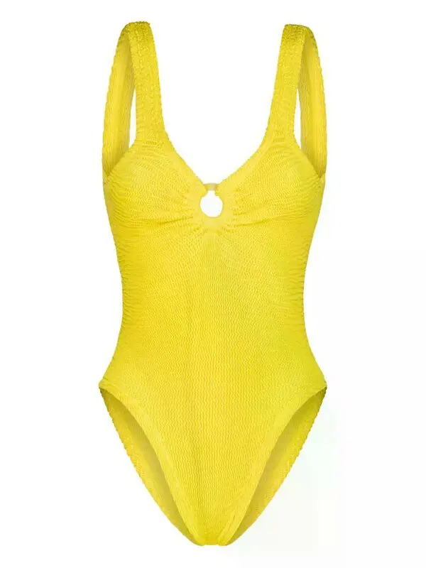 PARAMIDONNA Romana Textured Ring Swimsuit - Yellow
