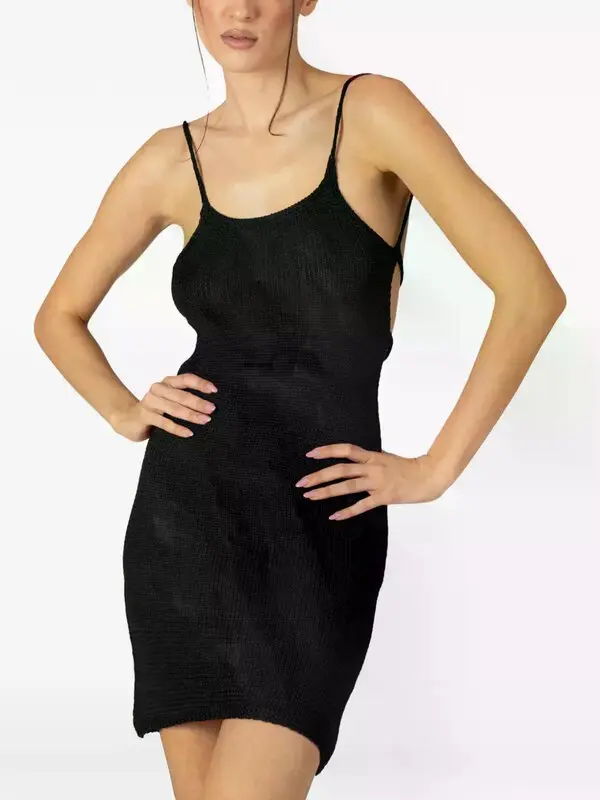 PARAMIDONNA Paloma Crochet Mini Dress - Black