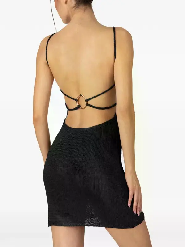 PARAMIDONNA Paloma Crochet Mini Dress - Black