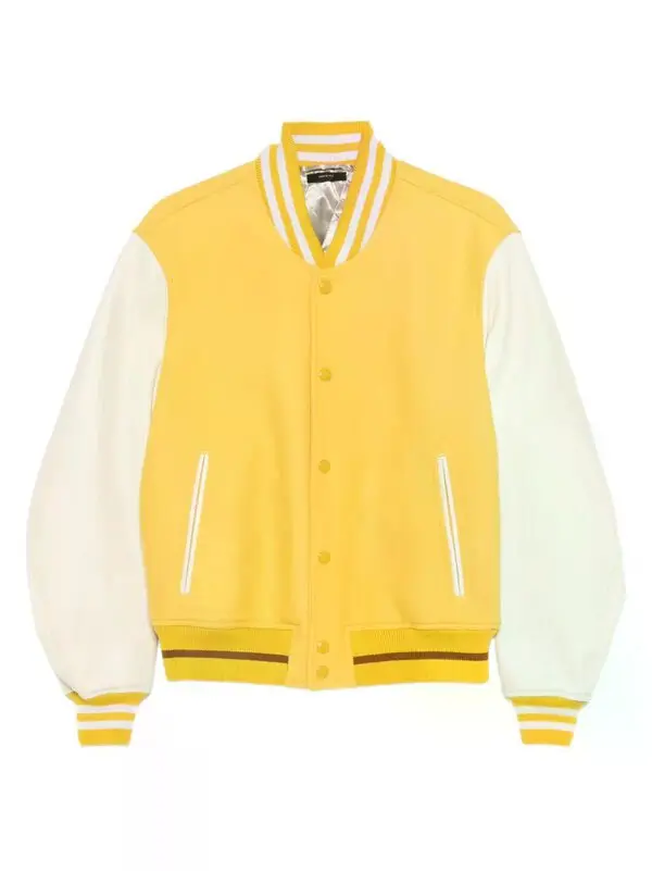 TOM FORD Striped-trim Buttoned Jacket - Yellow