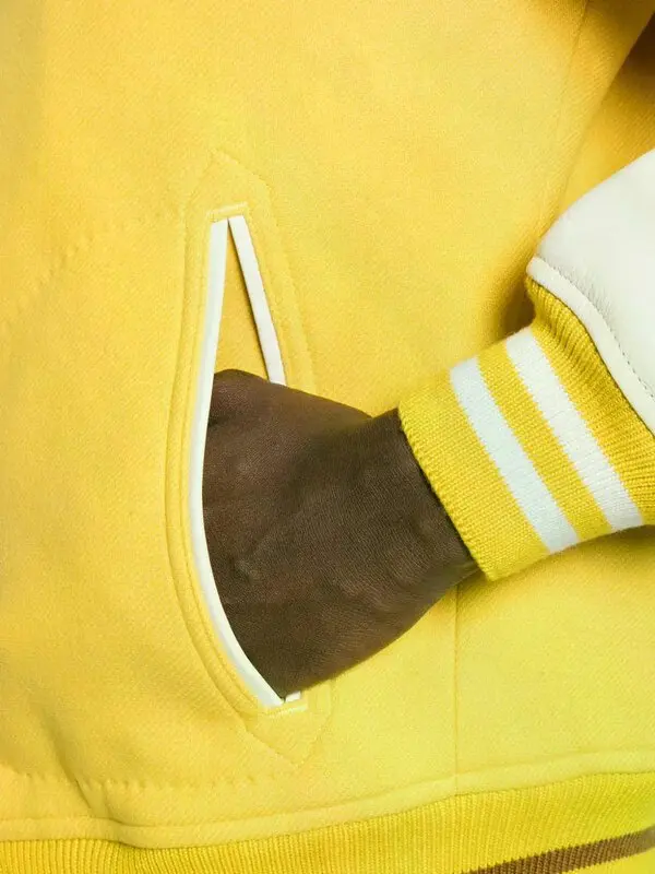 TOM FORD Striped-trim Buttoned Jacket - Yellow