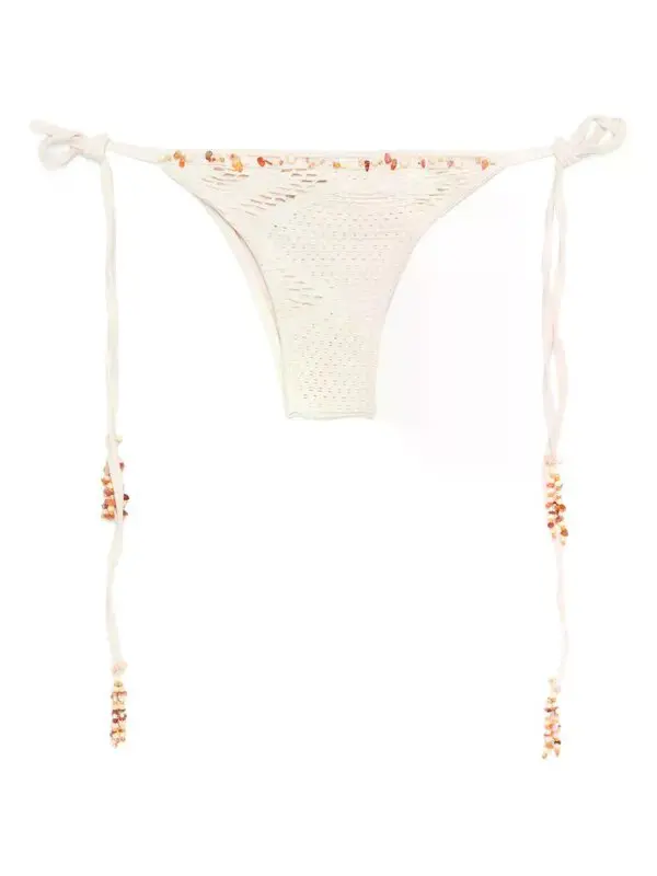 PatBO Beaded Tie Bikini Bottom