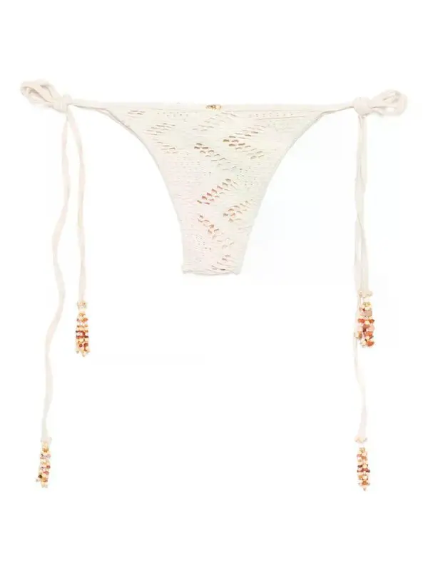 PatBO Beaded Tie Bikini Bottom