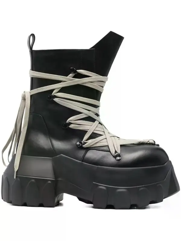 Rick Owens Megalaced Mega Tractor Boots