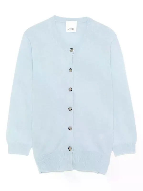 ALLUDE Buttoned Cardigan - Blue