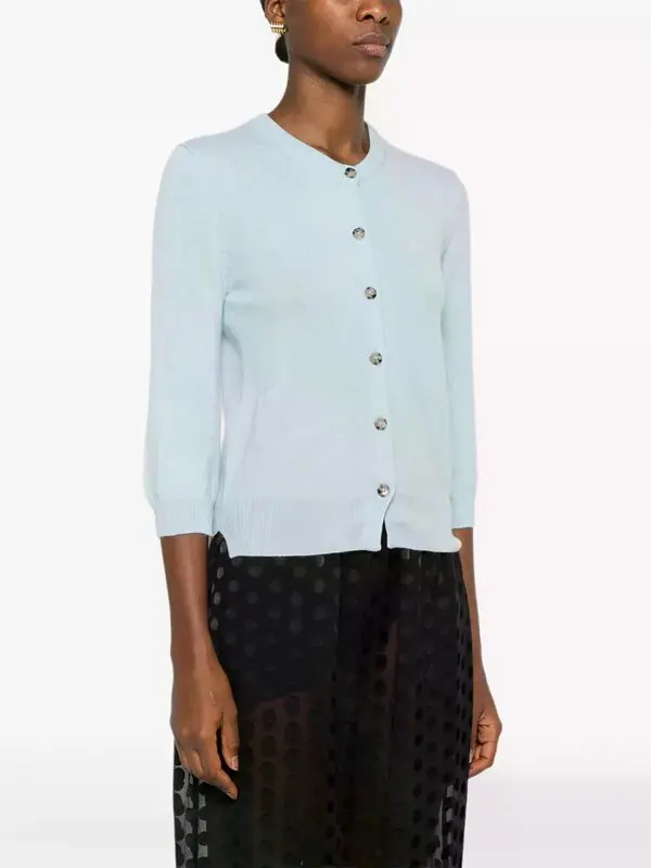 ALLUDE Buttoned Cardigan - Blue