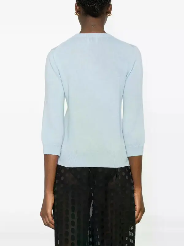 ALLUDE Buttoned Cardigan - Blue
