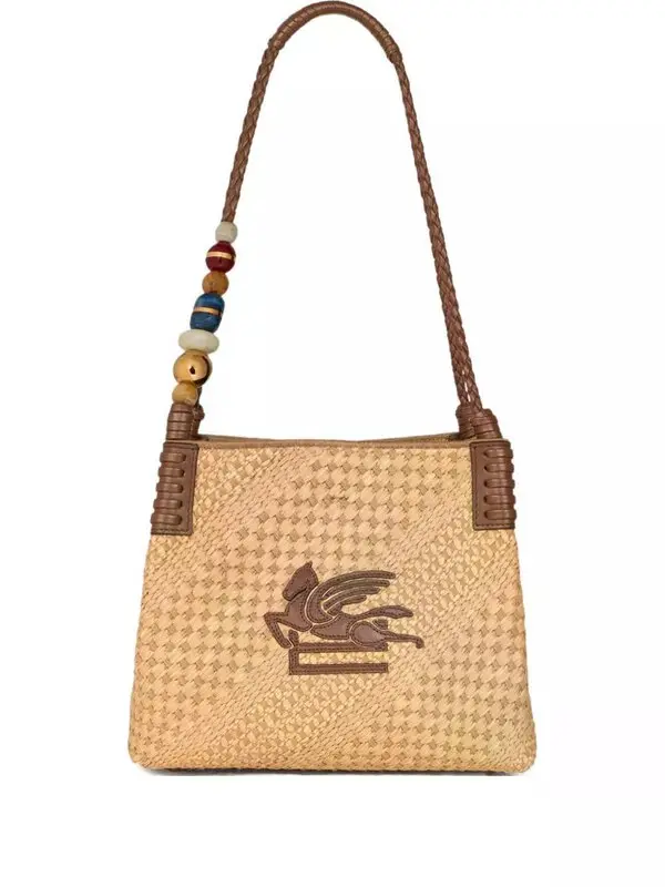 Etro Small Raffia Tote Bag