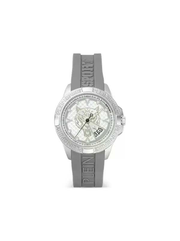 PLEIN SPORT Tiger-motif 44mm Strap Watch - White