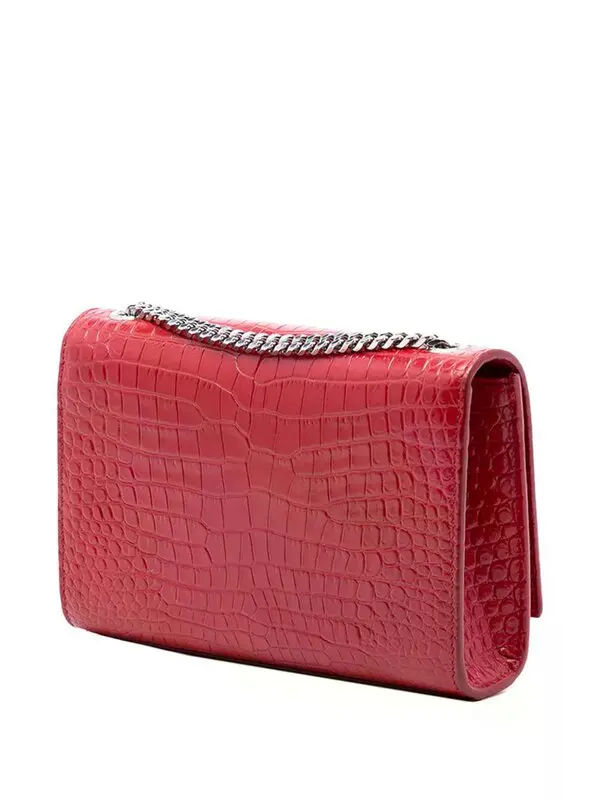 Saint Laurent 2019 Small Embossed Leather Kate Tassel Crossbody Bag - Red