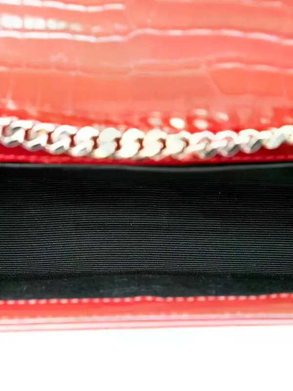 Saint Laurent 2019 Small Embossed Leather Kate Tassel Crossbody Bag - Red