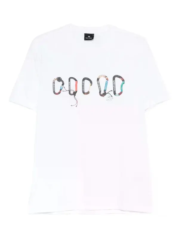 Paul Smith Carabiner-graphic T-shirt - White