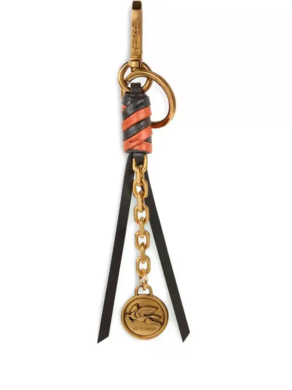 Etro Leather Bag Charm - Black