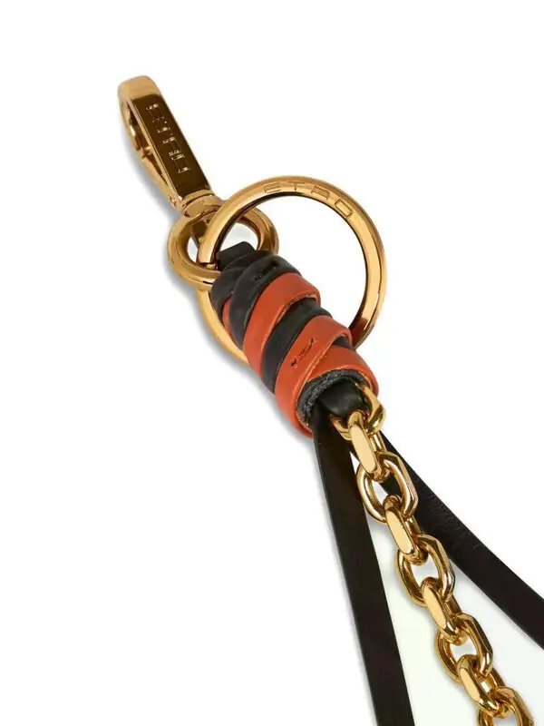 Etro Leather Bag Charm - Black