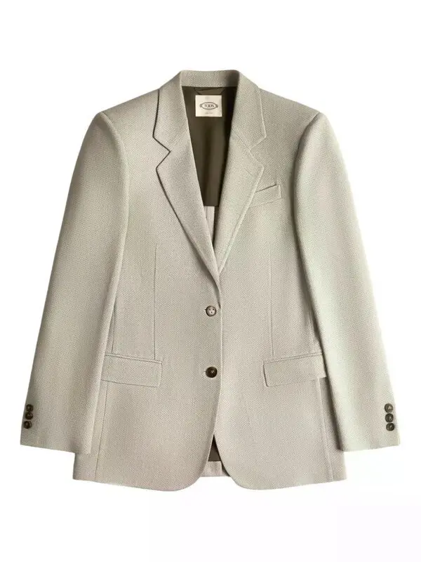 TOD'S Textured Weave Single-breasted Blazer