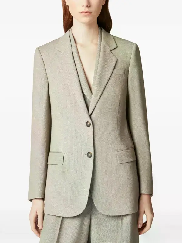 TOD'S Textured Weave Single-breasted Blazer