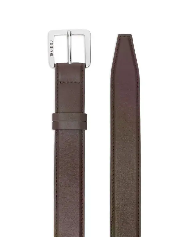 Attico Logo Buckle Leather Belt