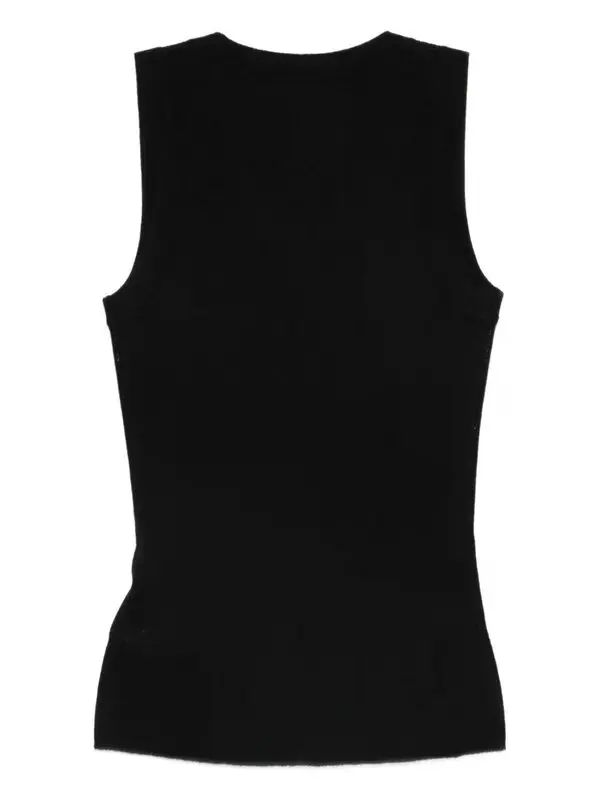 LISA YANG Ina Ribbed Top - Black
