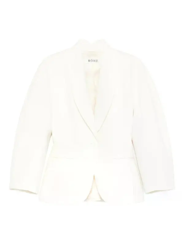 RÓHE Shawl-lapel Cropped Blazer - White