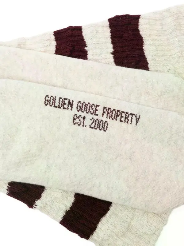 GOLDEN GOOSE Striped Crew Socks