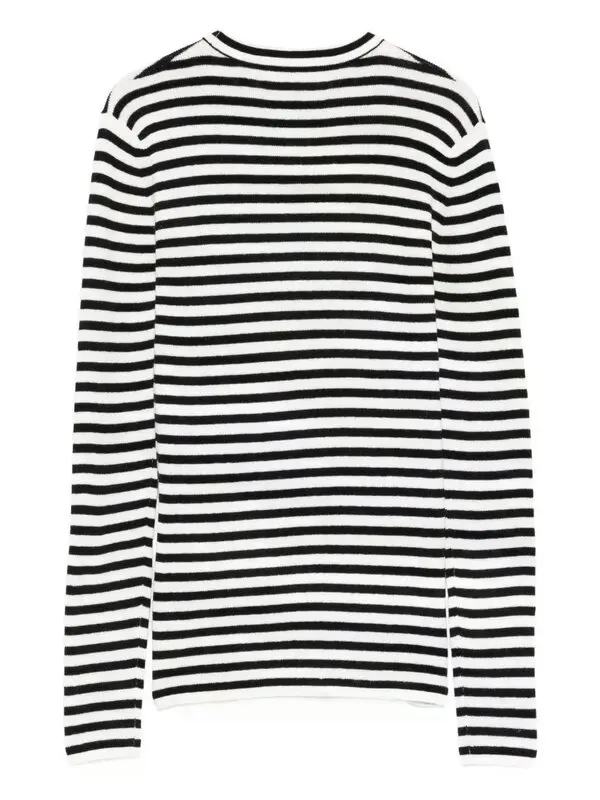 LISA YANG Striped Crew-neck Top
