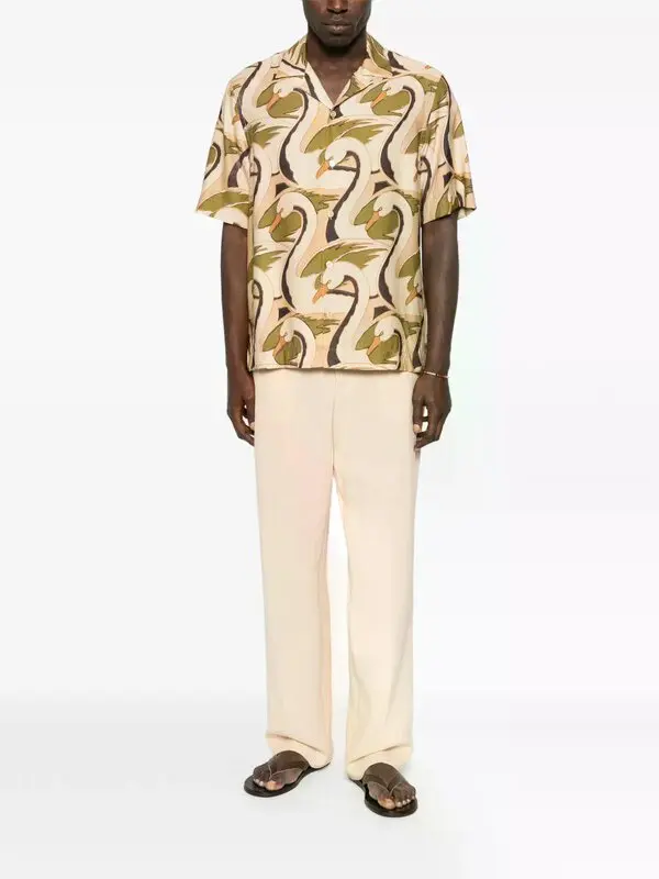 Paul Smith Swan-print Shirt - Neutrals