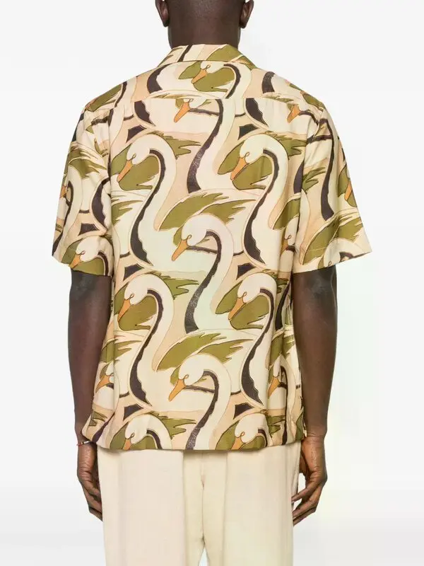 Paul Smith Swan-print Shirt - Neutrals