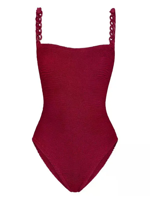PARAMIDONNA Chain-detail Swimsuit - Red