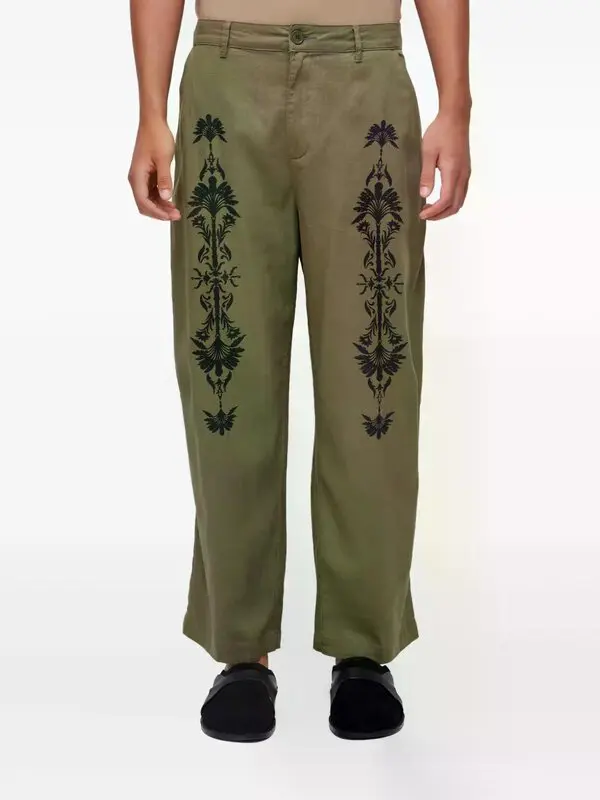 OSKLEN Palm Tree Embroidered Trousers