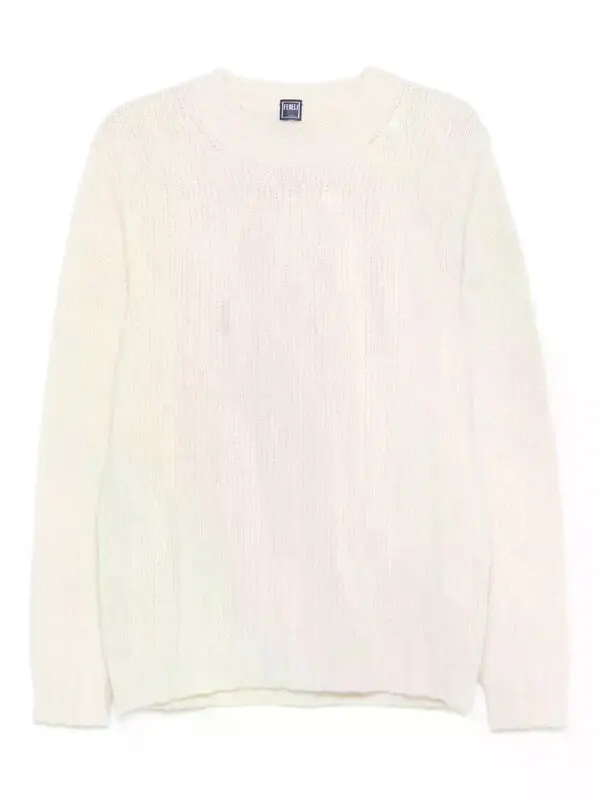 Fedeli Argentina Ribbed Crew-neck Sweater - Neutrals