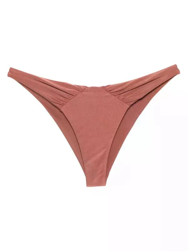 PatBO Ruched Bikini Bottom - Brown