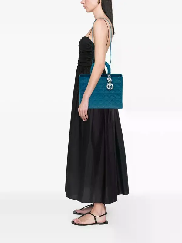 Dior 2012 Large Patent Cannage Lady Satchel