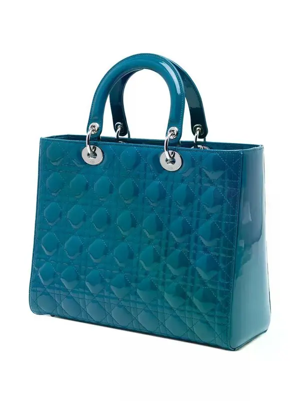 Dior 2012 Large Patent Cannage Lady Satchel