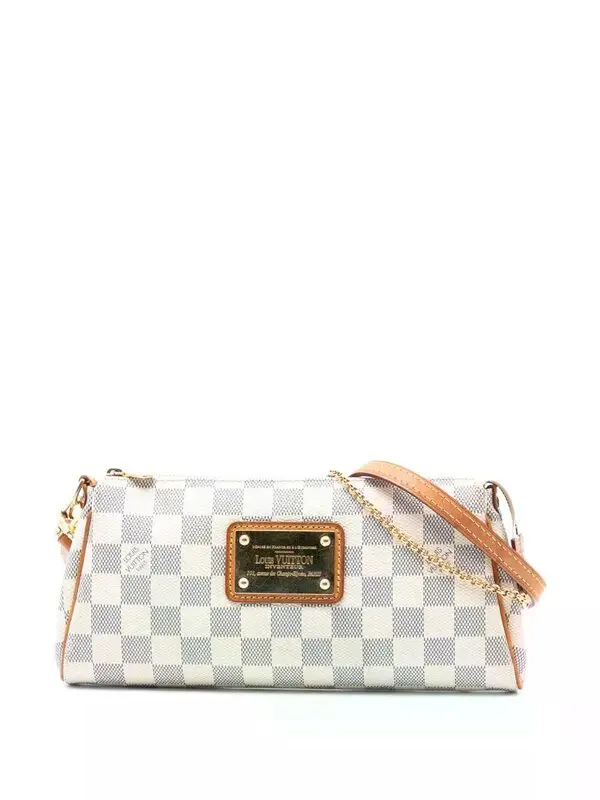 LOUIS VUITTON 2010 Damier Azur Eva Satchel - White