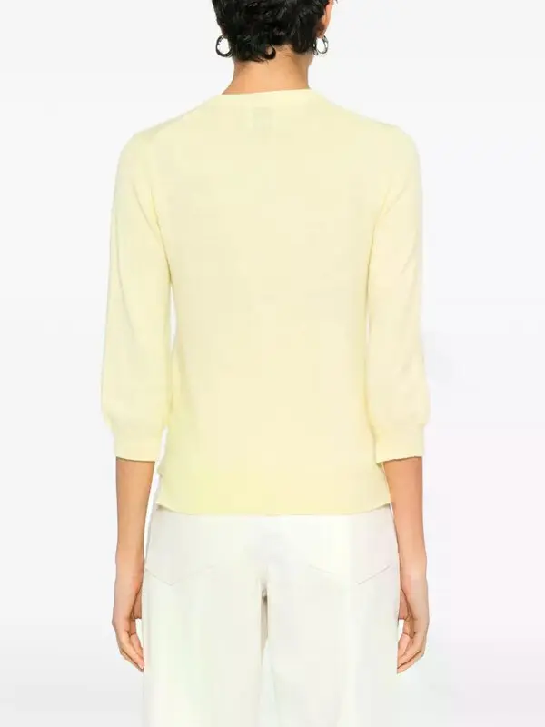 ALLUDE Buttoned Cardigan - Yellow