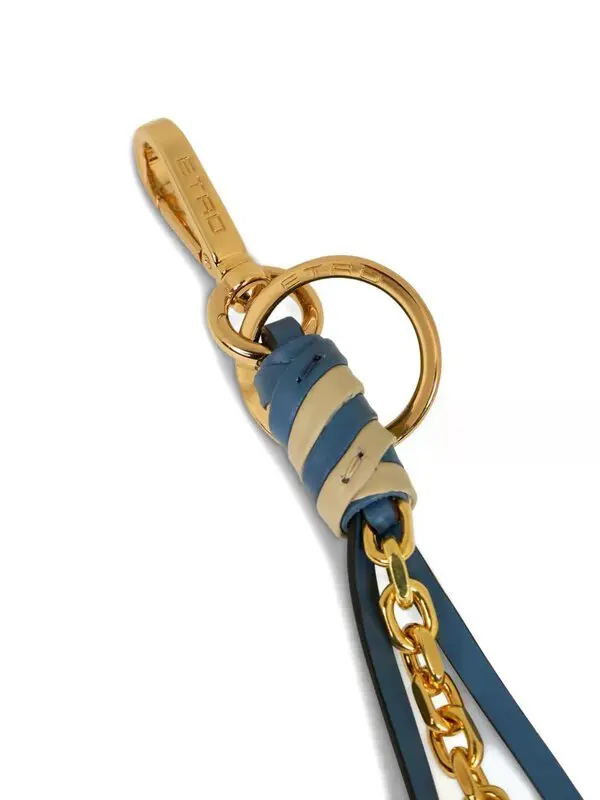 Etro Leather Bag Charm - Blue