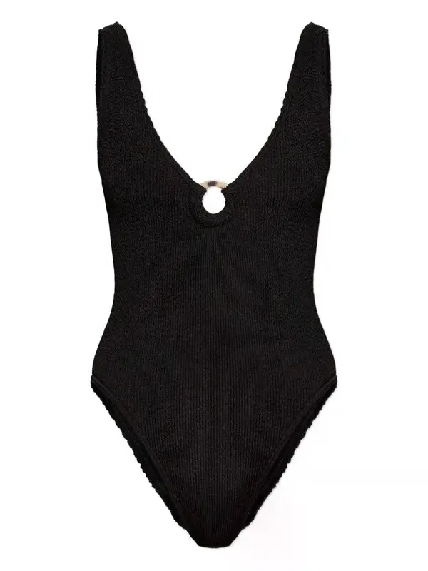 Bond Eye Ring One-piece Swimsuit - Black