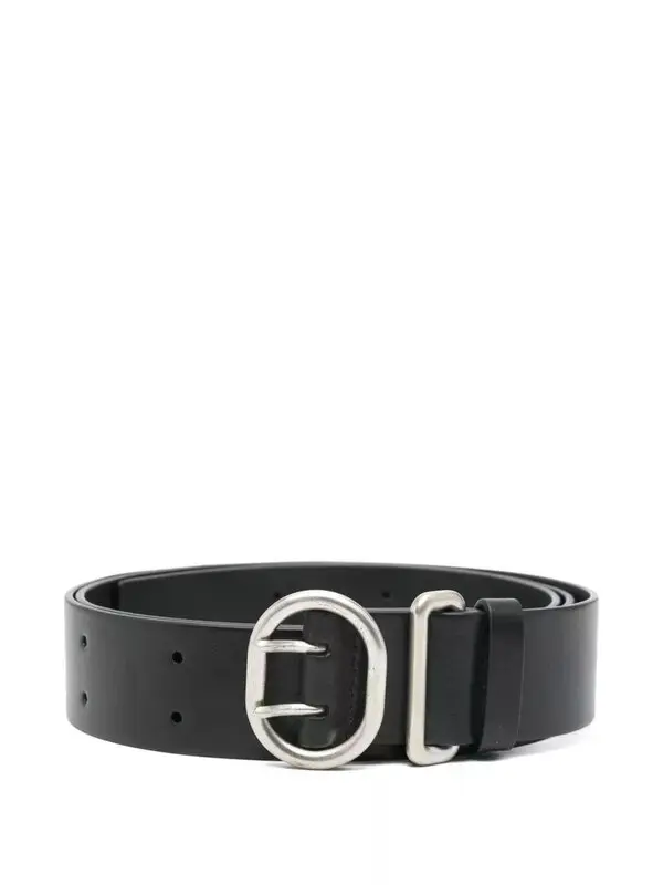 JIL SANDER Round Buckle Belt - Black