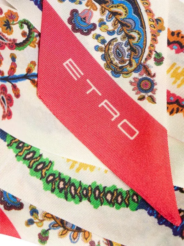 Etro Silk Paisleyina With Floral Paisley And Medallion Motif