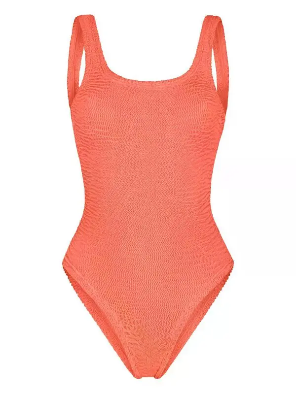 PARAMIDONNA Textured One-piece Swimsuit - Orange