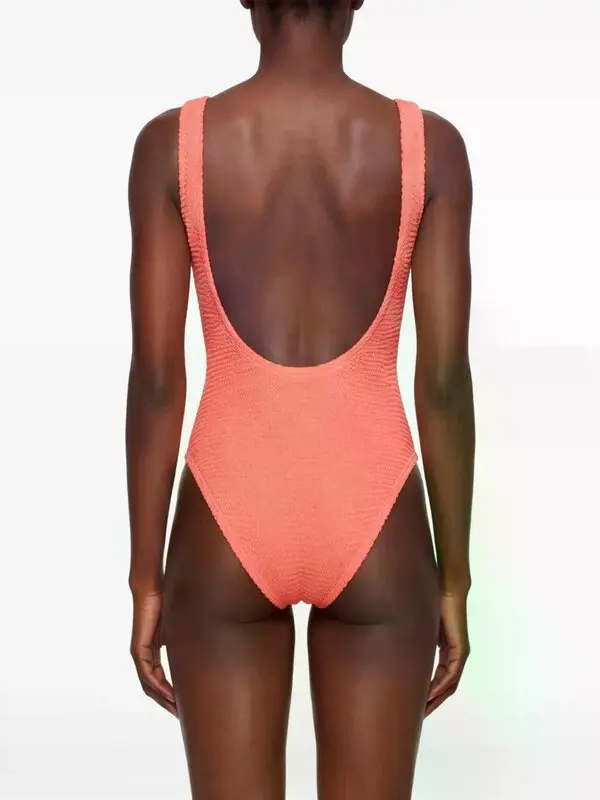PARAMIDONNA Textured One-piece Swimsuit - Orange
