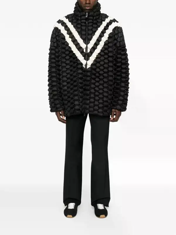 RAXXY Stripe-detail Textured Jacket