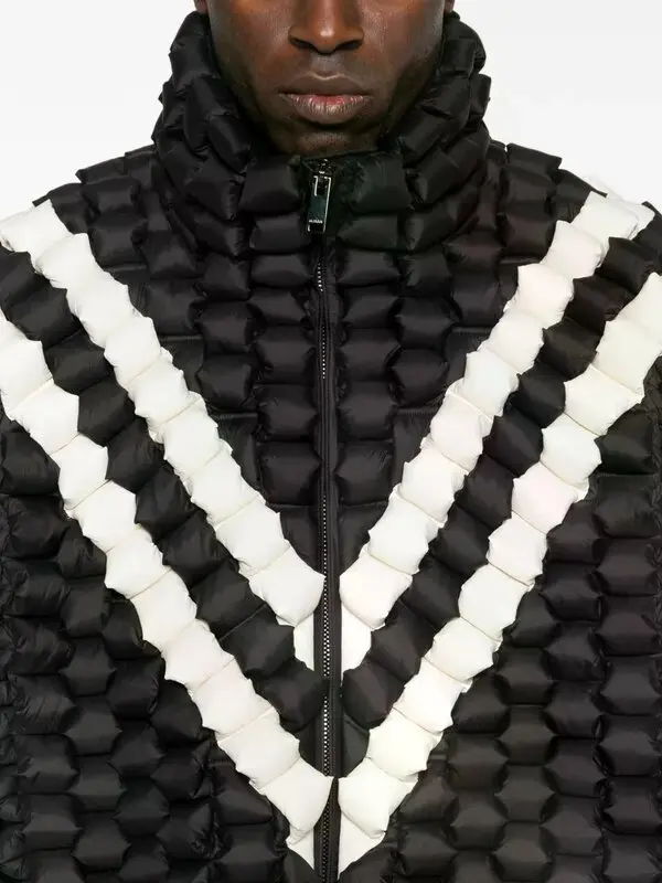 RAXXY Stripe-detail Textured Jacket