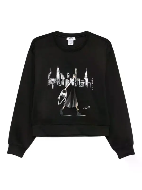 Dkny Graphic-print Crew-neck Sweatshirt