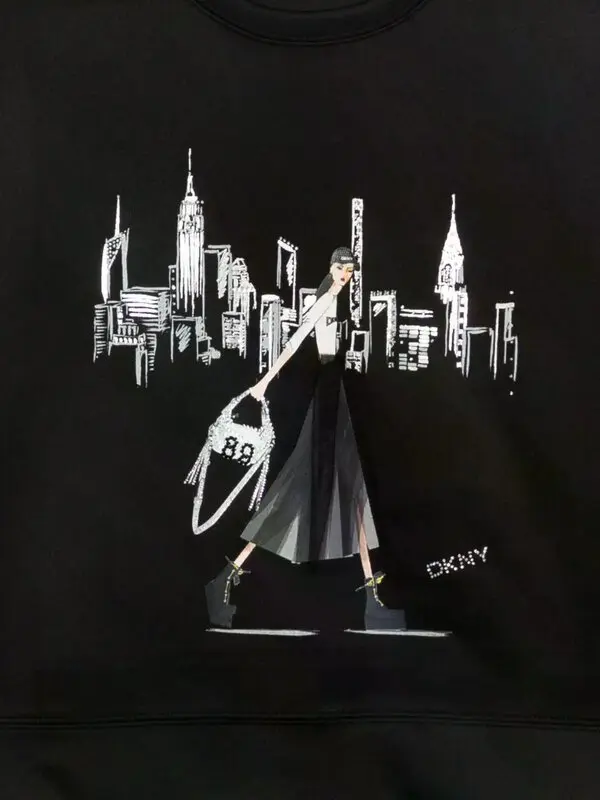 Dkny Graphic-print Crew-neck Sweatshirt